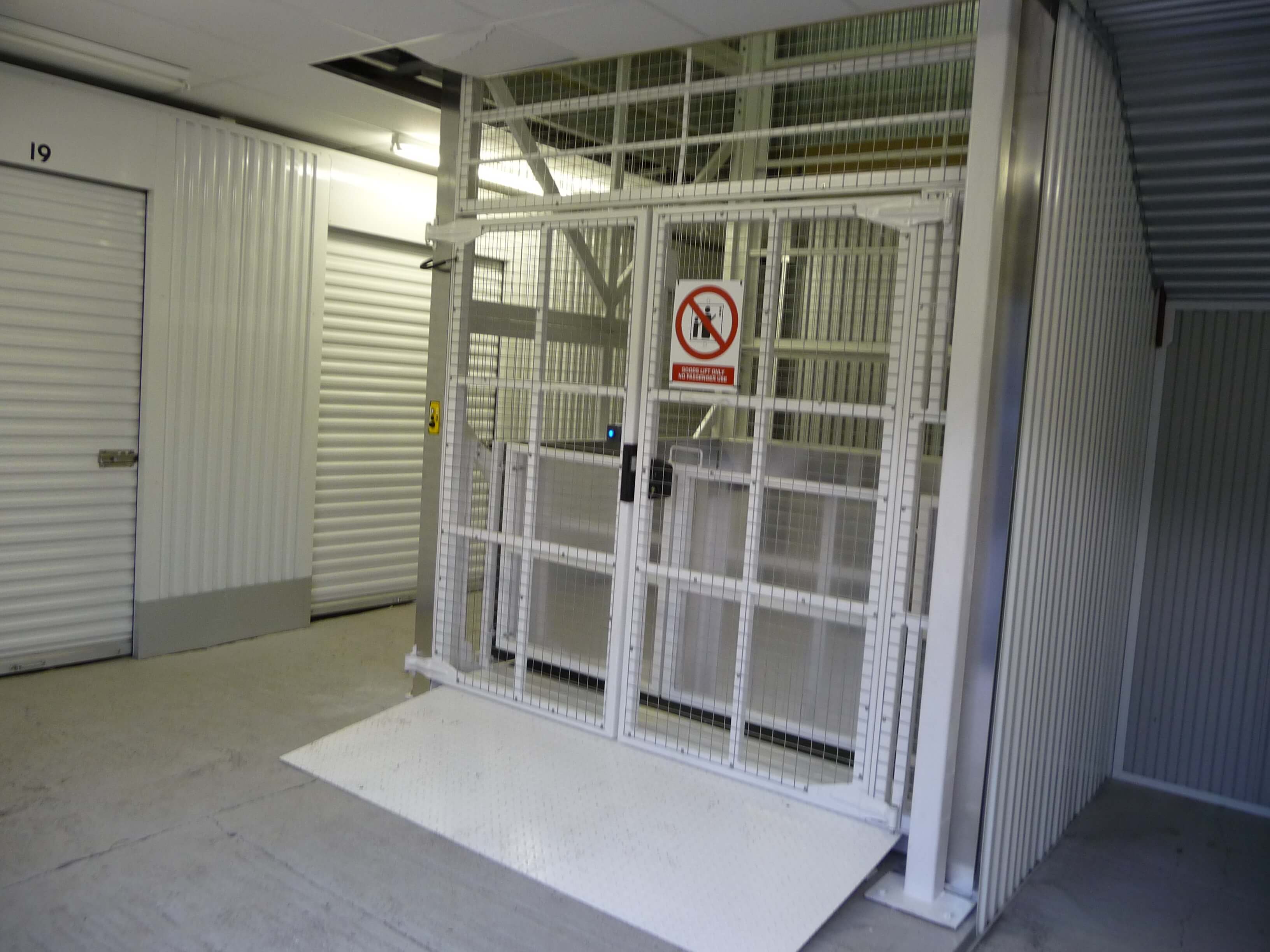 250 Mezzanine Floor Lifts With Black Hole Storage | Transdek